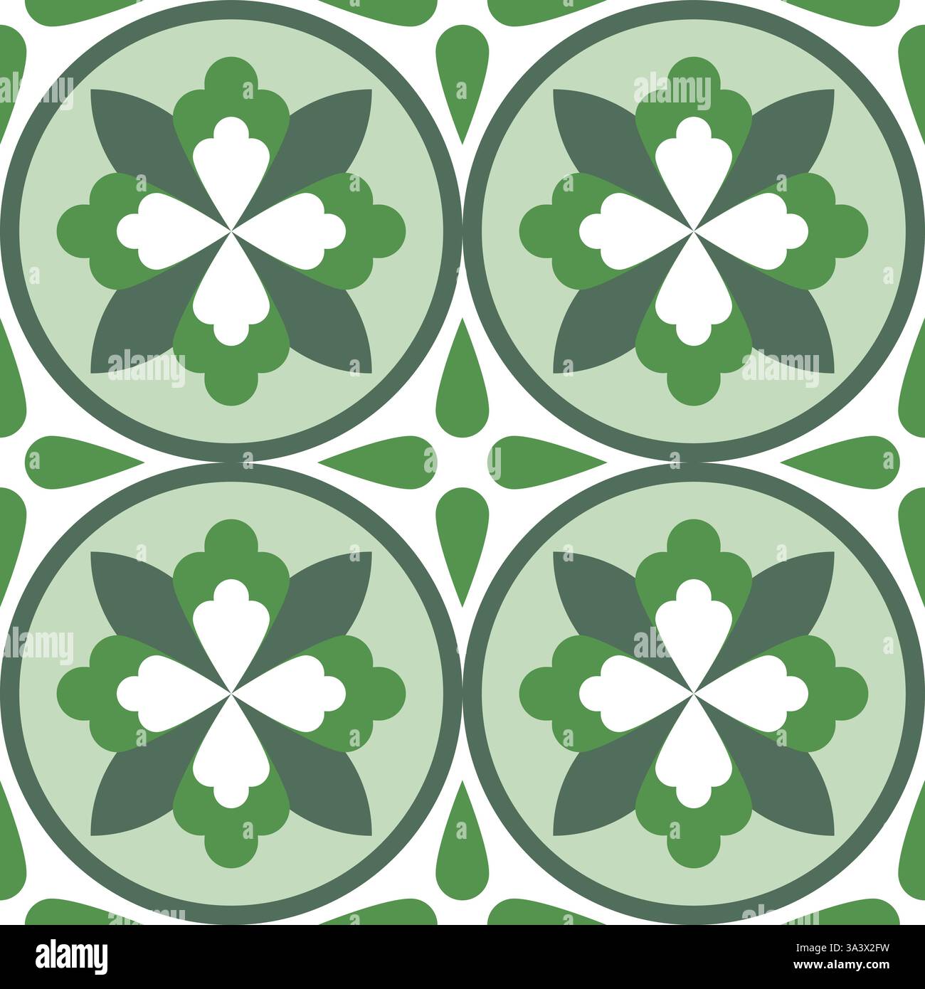 seamless pattern floral and leafy green color Stock Vector Image & Art ...