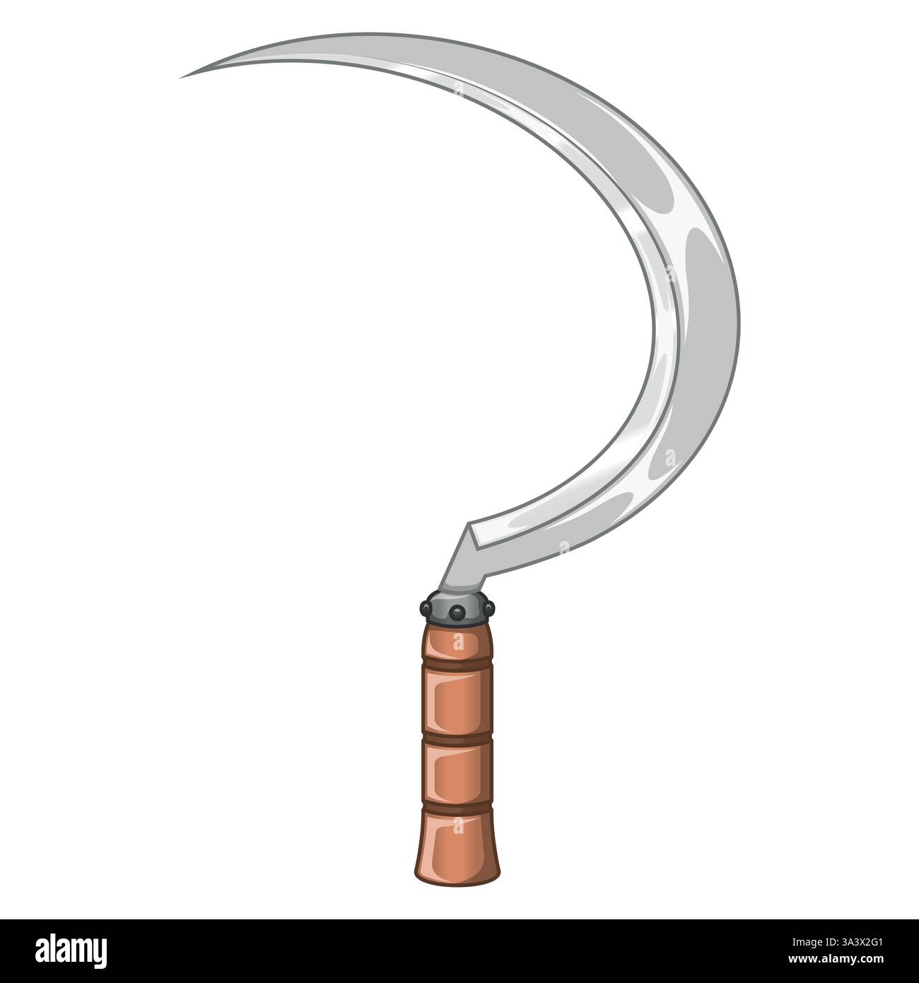 Wheat harvesting tool, sickle for agricultural work Stock Vector Image ...