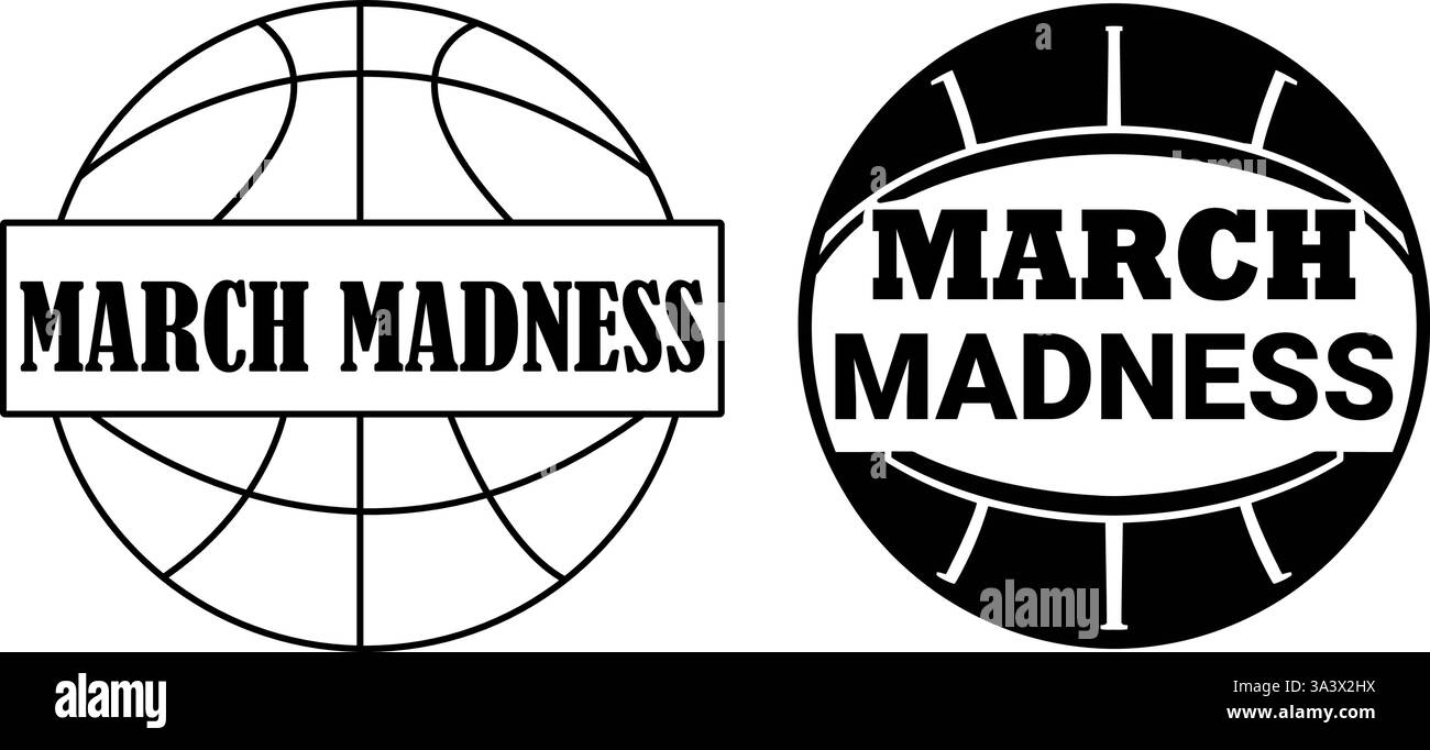 March Madness Basketball sign symbol circular logo black and outline ...