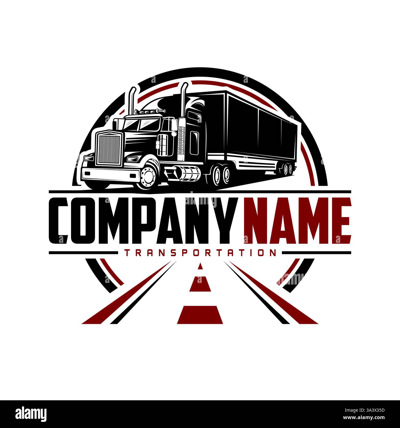 Truck trailer transport logistics logo design Stock Vector Image & Art ...