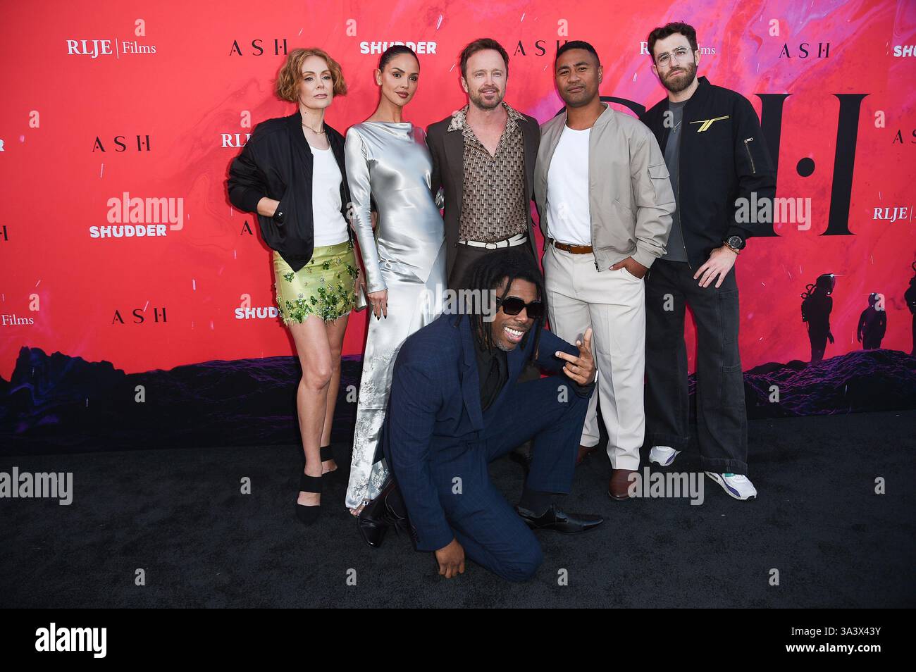 Kate Elliot, from left, Eiza Gonzalez, Aaron Paul, Beulah Koale, Jonni ...