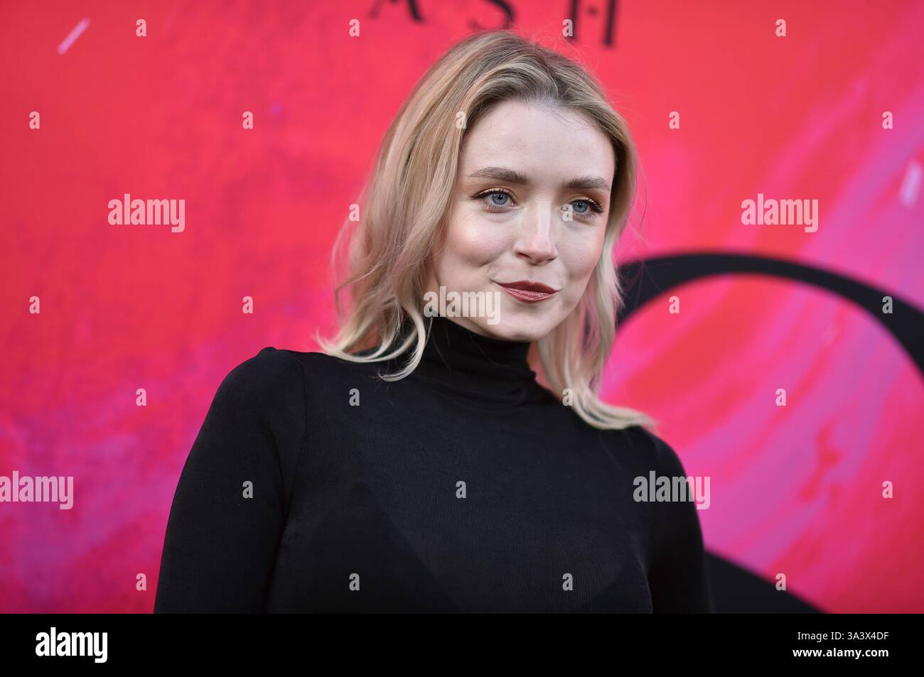Sarah Bolger arrives at the premiere of "Ash" on Monday, March 17, 2025 ...