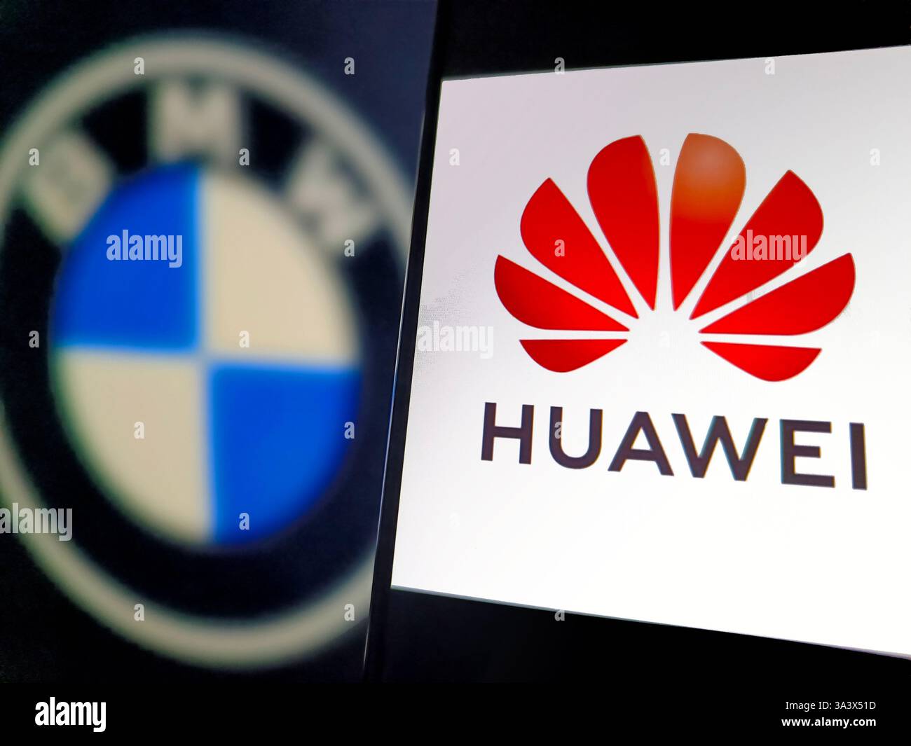 SUQIAN, CHINA - MARCH 18, 2025 - An illustration photo shows the HUAWEI ...