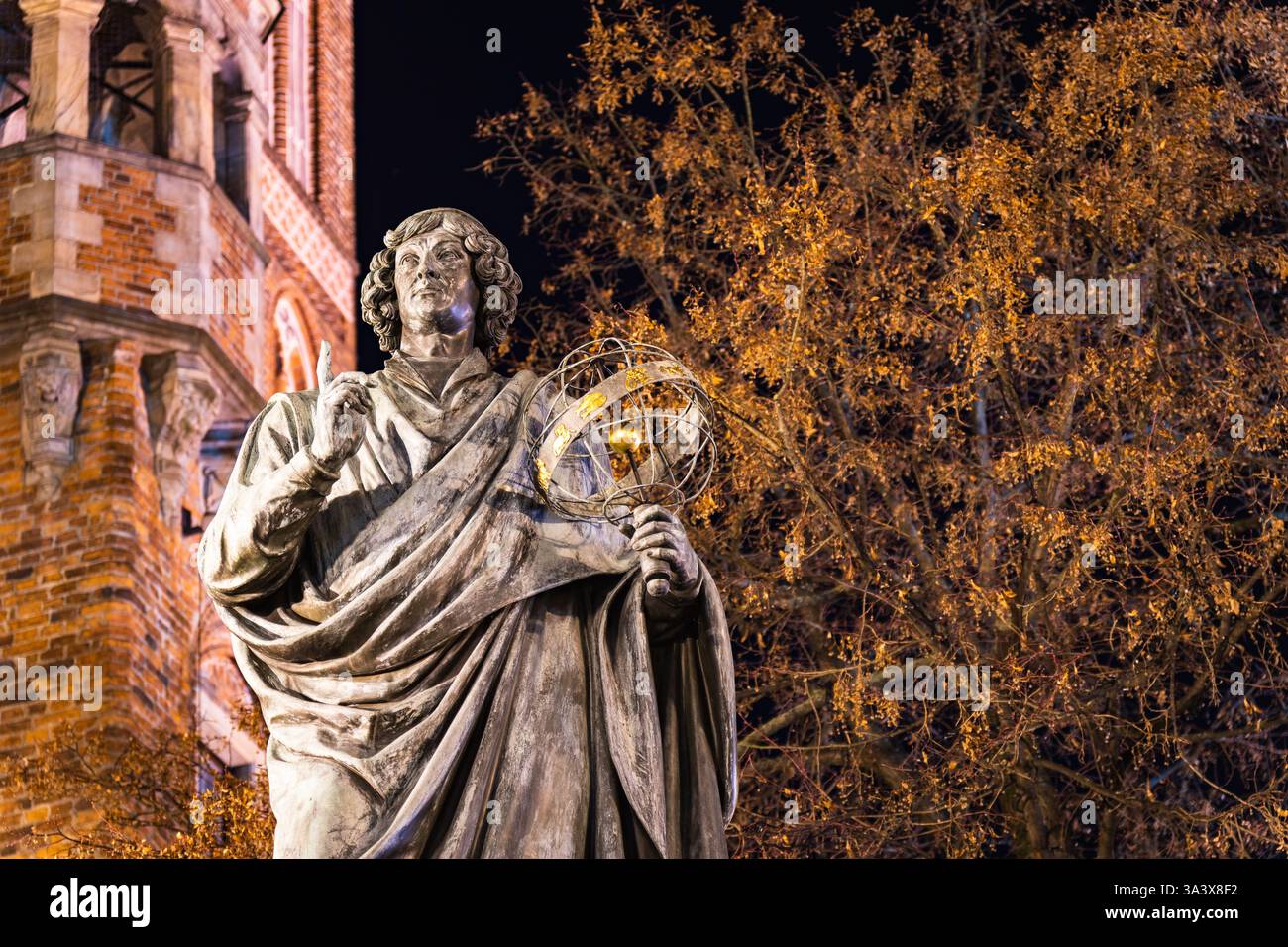 The remarkable Copernicus Monument stands proudly in Torun, Poland ...
