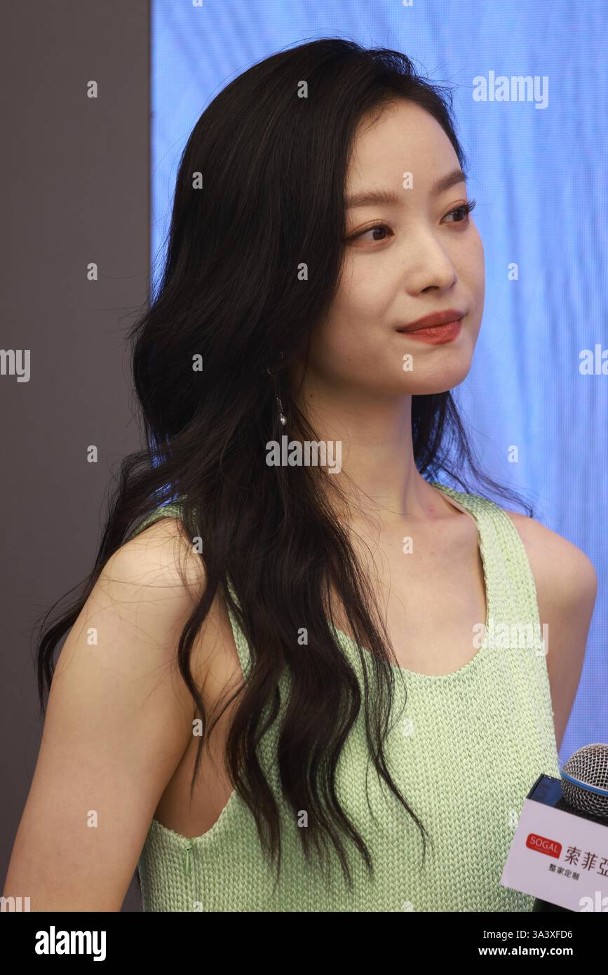 Chinese actress Ni Ni attends an activity in Guangzhou City, south ...