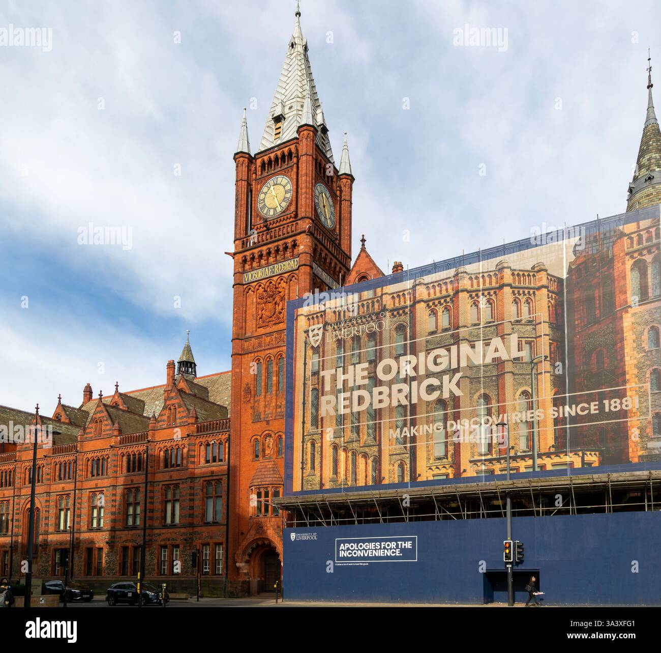 Red brick Victoria buildings clocktower and renovation of art gallery ...