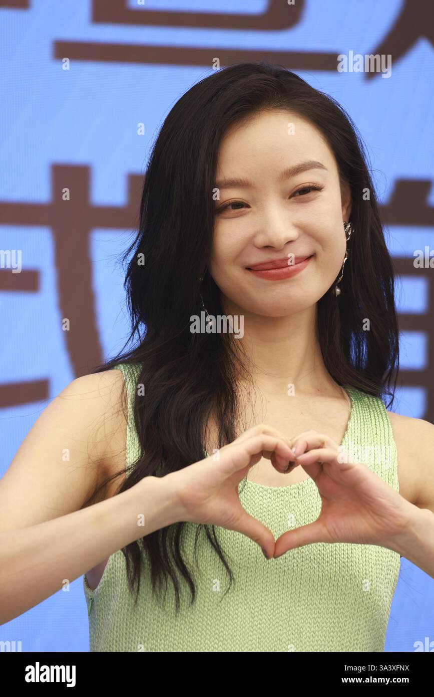 Chinese actress Ni Ni attends an activity in Guangzhou City, south ...
