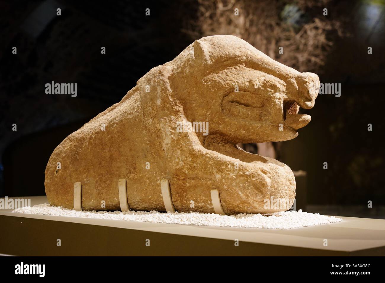 SANLIURFA, TURKIYE - FEBRUARY 02, 2025: Animal Statue from Gobekli Tepe ...