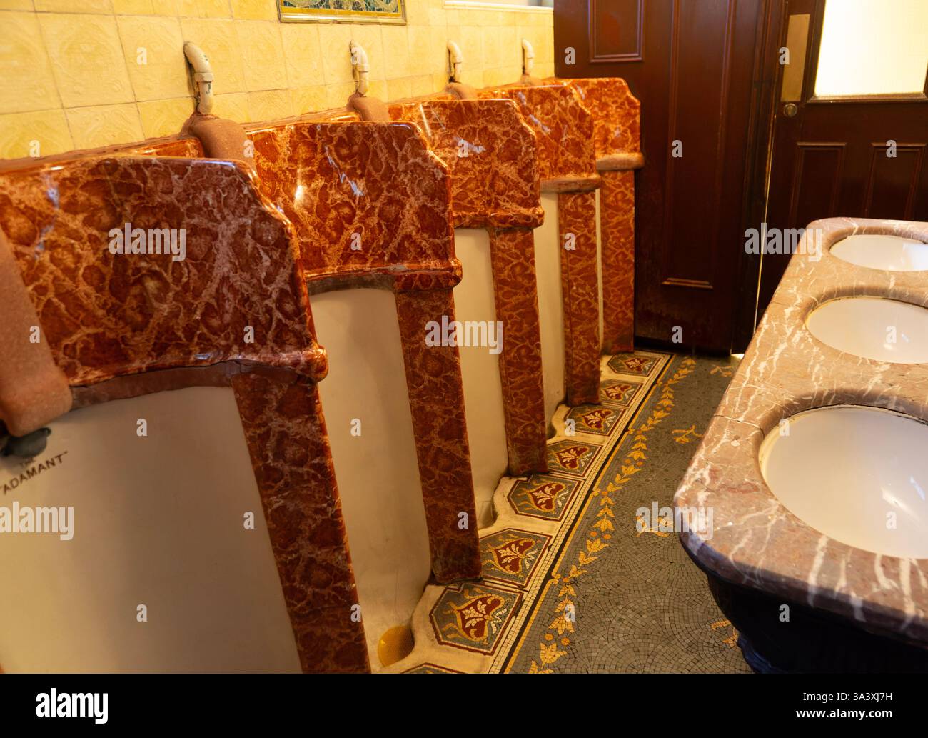 Mens toilets Grade 1 listed interior of the Philharmonic Dining Rooms ...