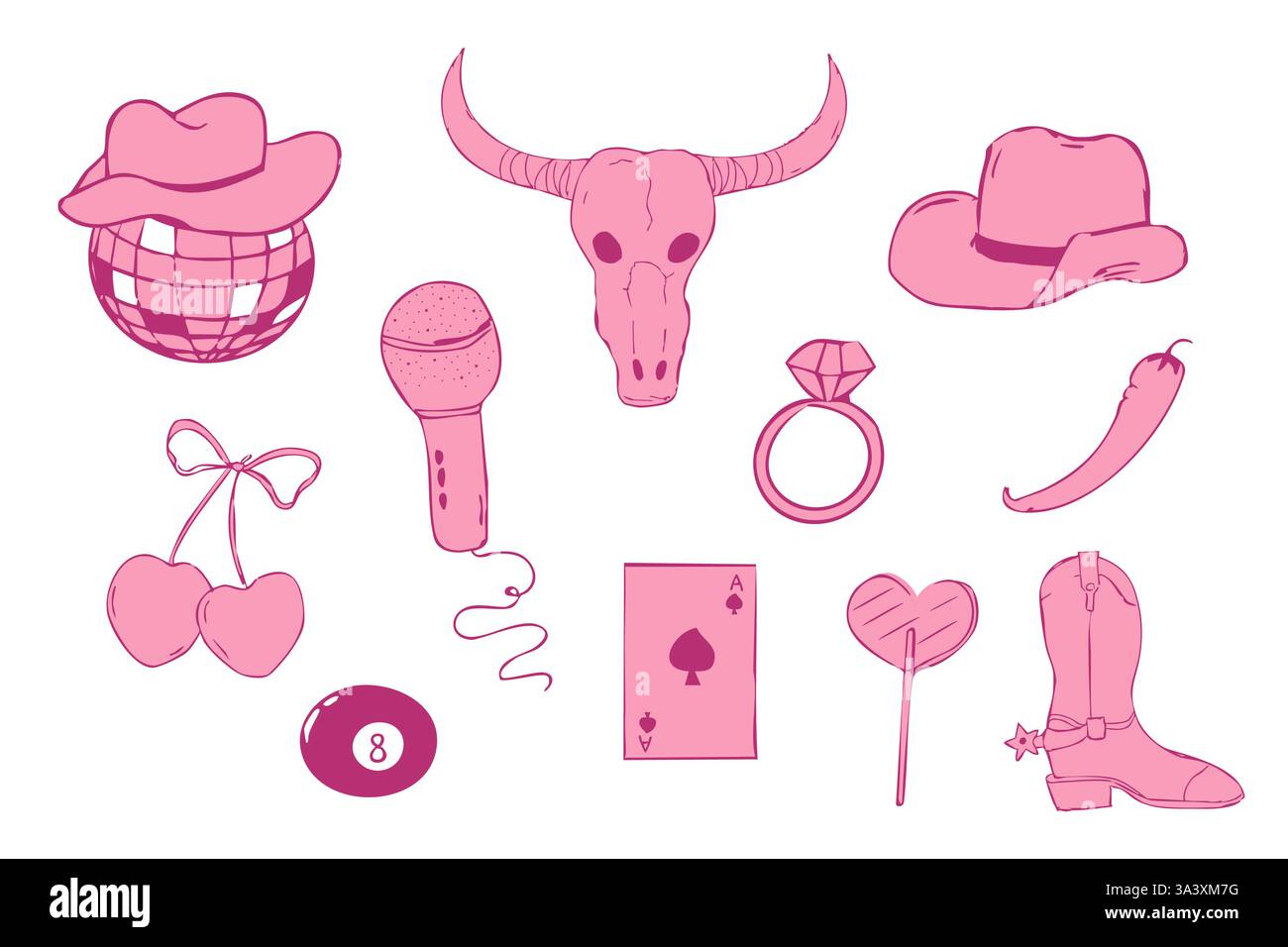 Wild west coquette y2k bachelorette cowgirl party collection, western ...