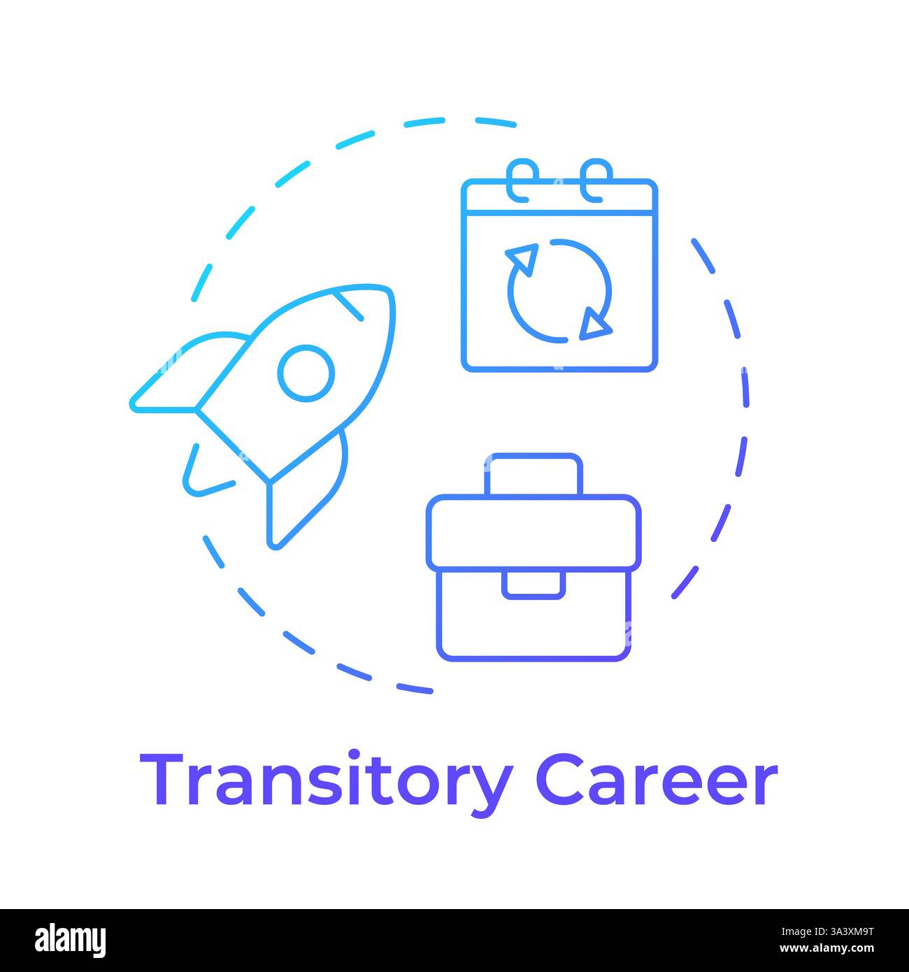 Transitory career blue gradient concept icon Stock Vector Image & Art ...