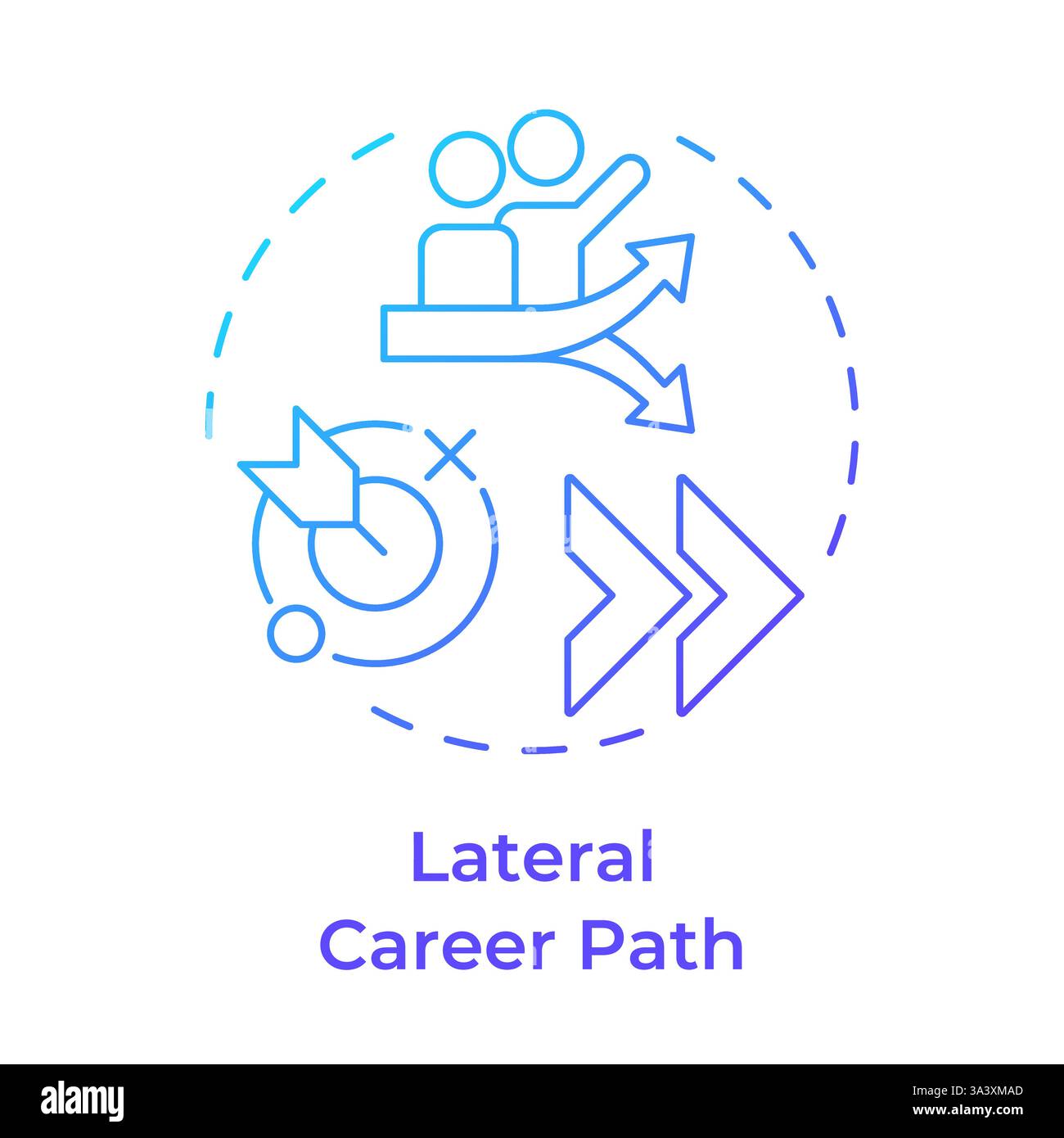 Lateral career path blue gradient concept icon Stock Vector Image & Art ...