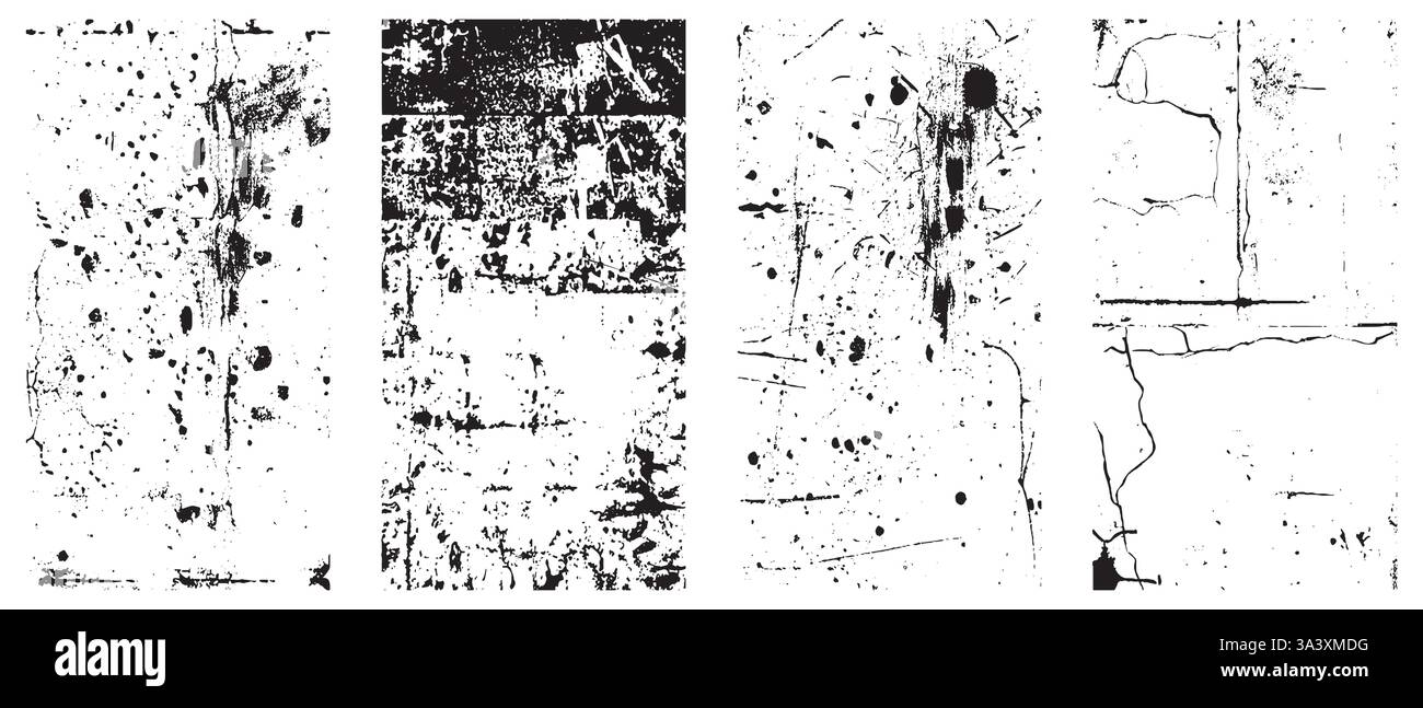 Grunge Urban Backgrounds set.Texture Vector.Dust Overlay Distress Grain ...