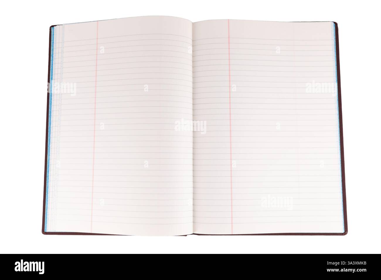Vintage opened note book with blank pages mockup cutout no background ...
