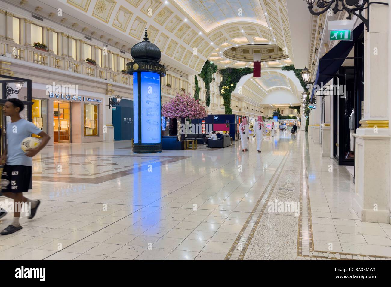 Doha, Qatar - March 17, 2025: Venice-inspired architecture of Villaggio ...