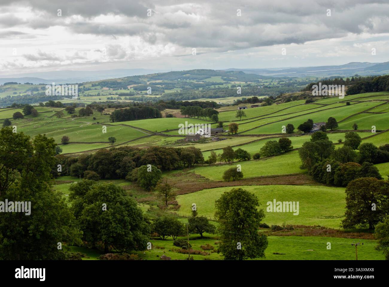 Photo shows typical scenery around the village of Kentmere in the Lake ...