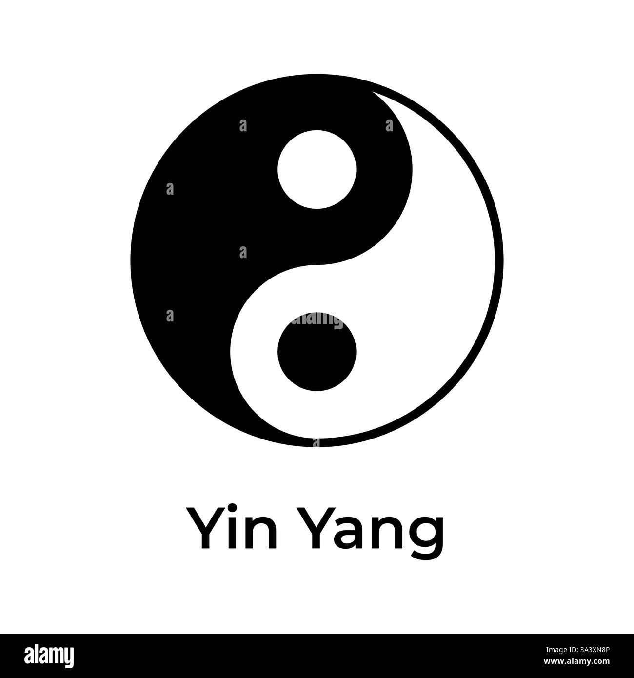 A chinese yin yang symbol vector design isolated on white background ...