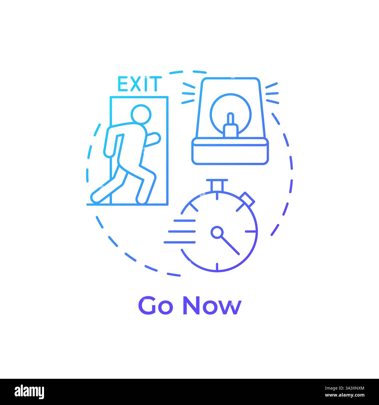 Go now blue gradient concept icon Stock Vector Image & Art - Alamy