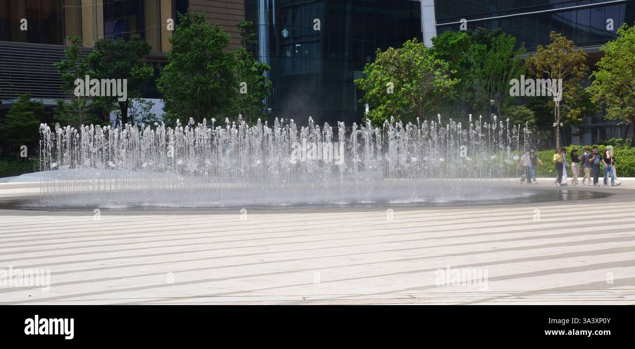 A fountain in the centre of One Bangkok, a $3.9 billion development by ...