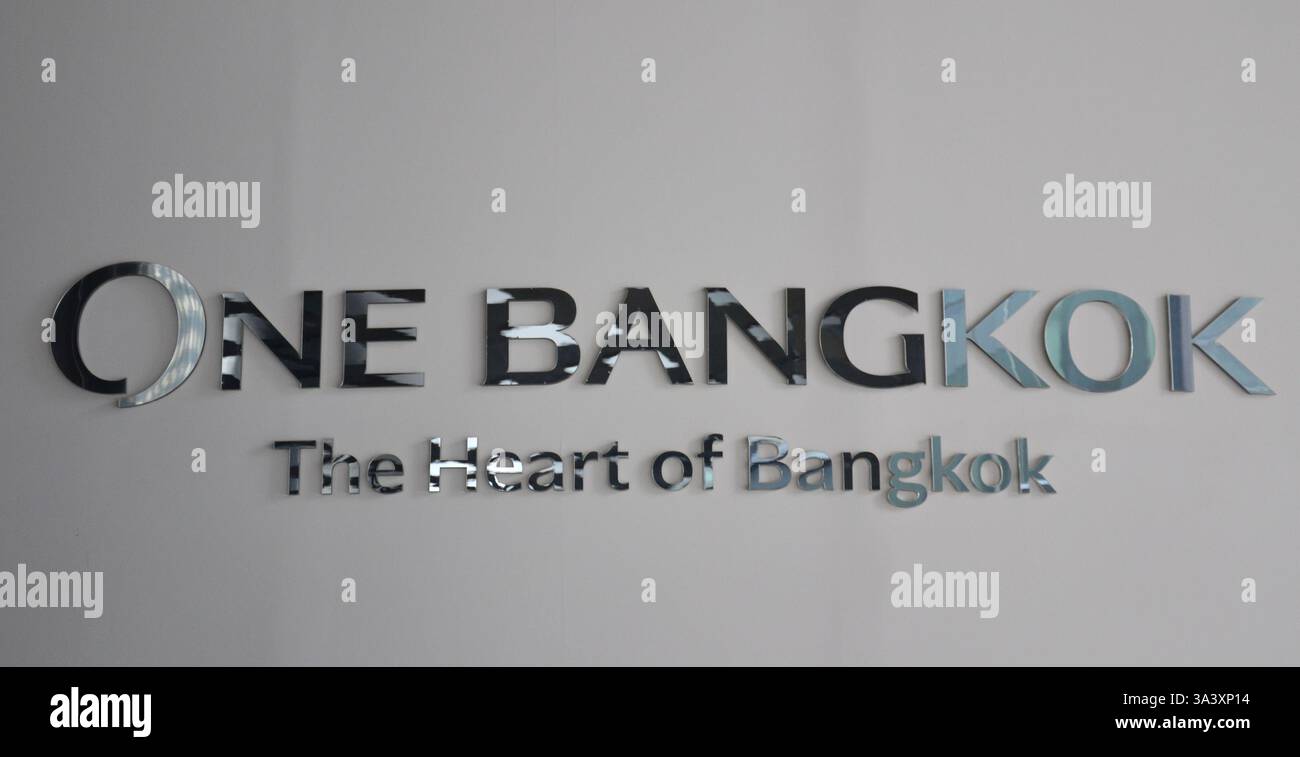 Sign at One Bangkok, a $3.9 billion development by TCC Assets and ...