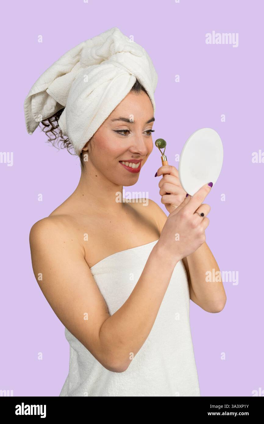 Skincare beauty woman jade hi-res stock photography and images - Alamy