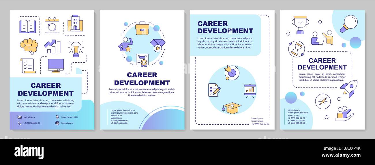 Career planning types blue gradient brochure template Stock Vector Image & Art - Alamy