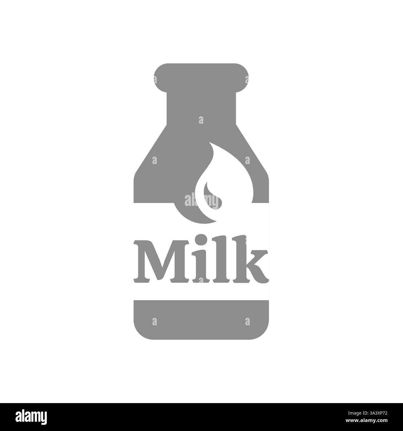 Milk bottle vector icon. Dairy product, milk jar symbol Stock Vector ...