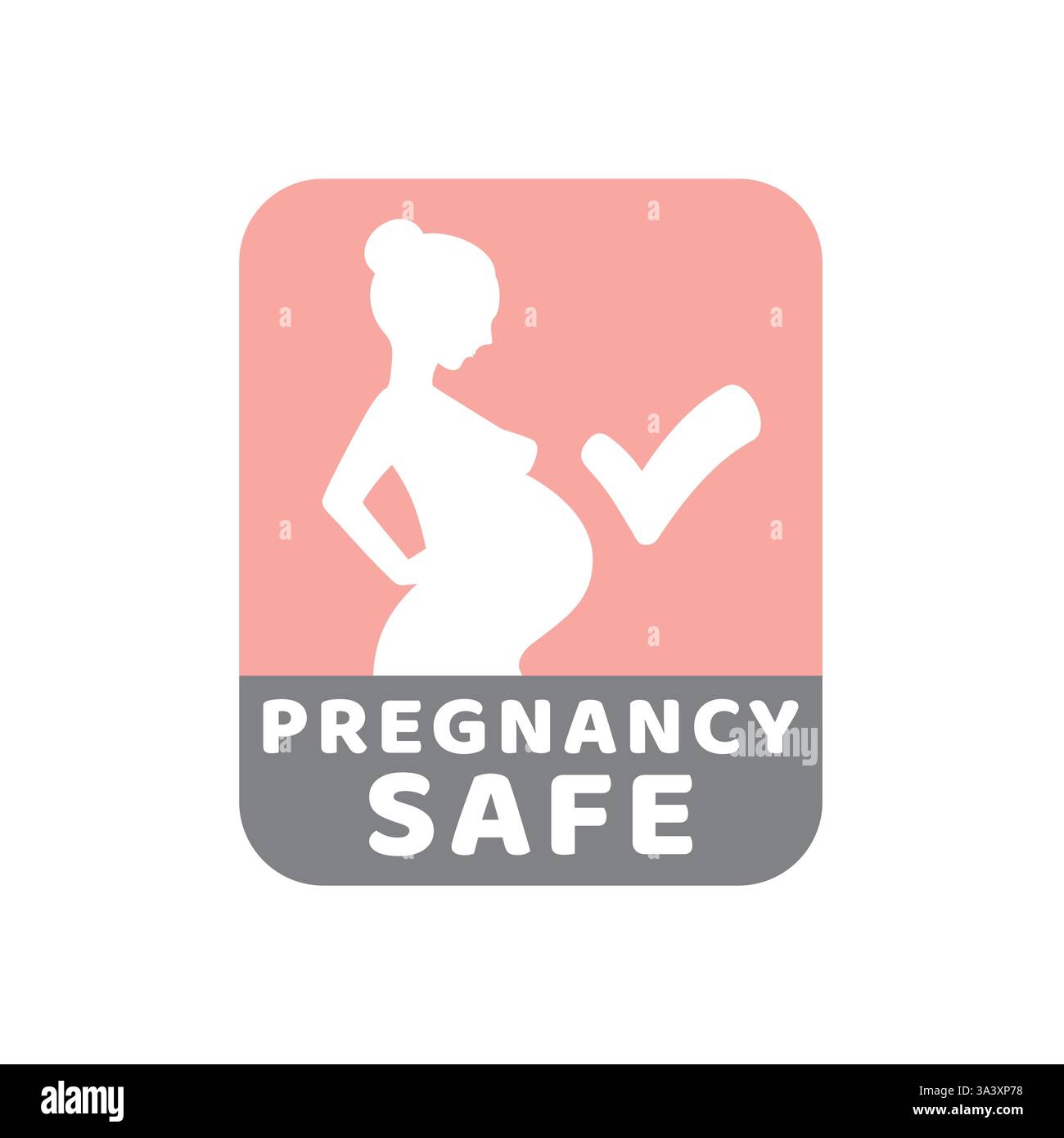 Pregnancy safe vector label. Product suitable for pregnant women Stock ...