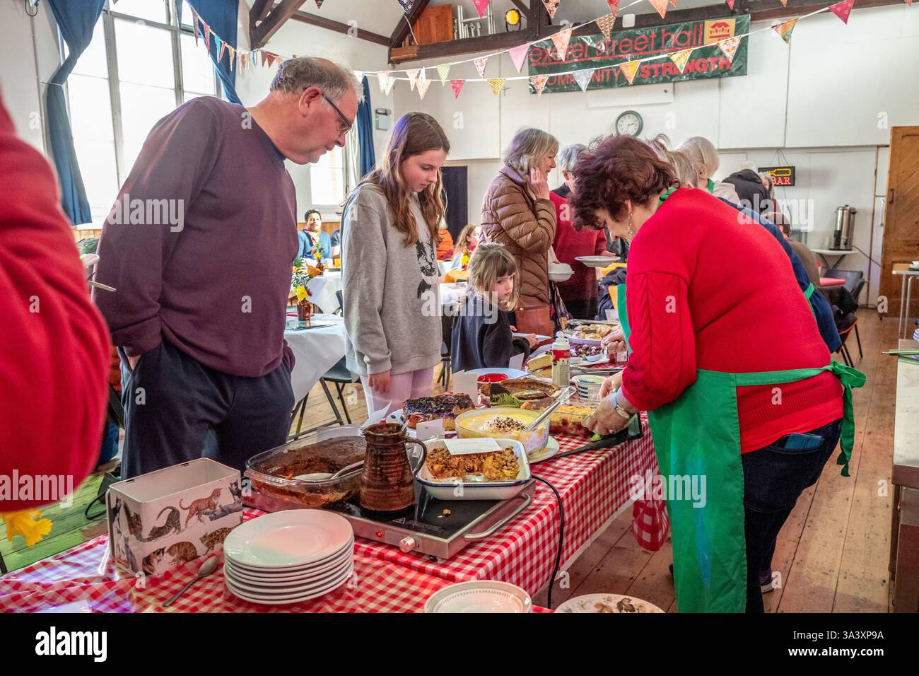 Brighton, March 15th 2025: Pudding Club at Exeter Street Hall Stock ...