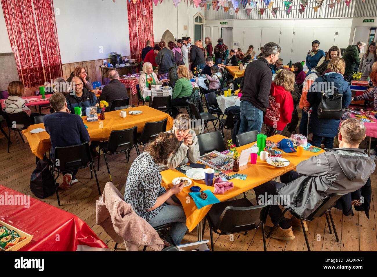 Brighton, March 15th 2025: Pudding Club at Exeter Street Hall Stock ...