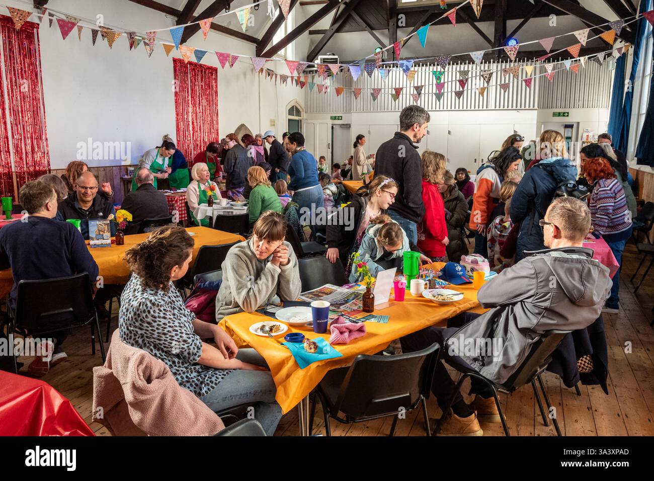 Brighton, March 15th 2025: Pudding Club at Exeter Street Hall Stock ...