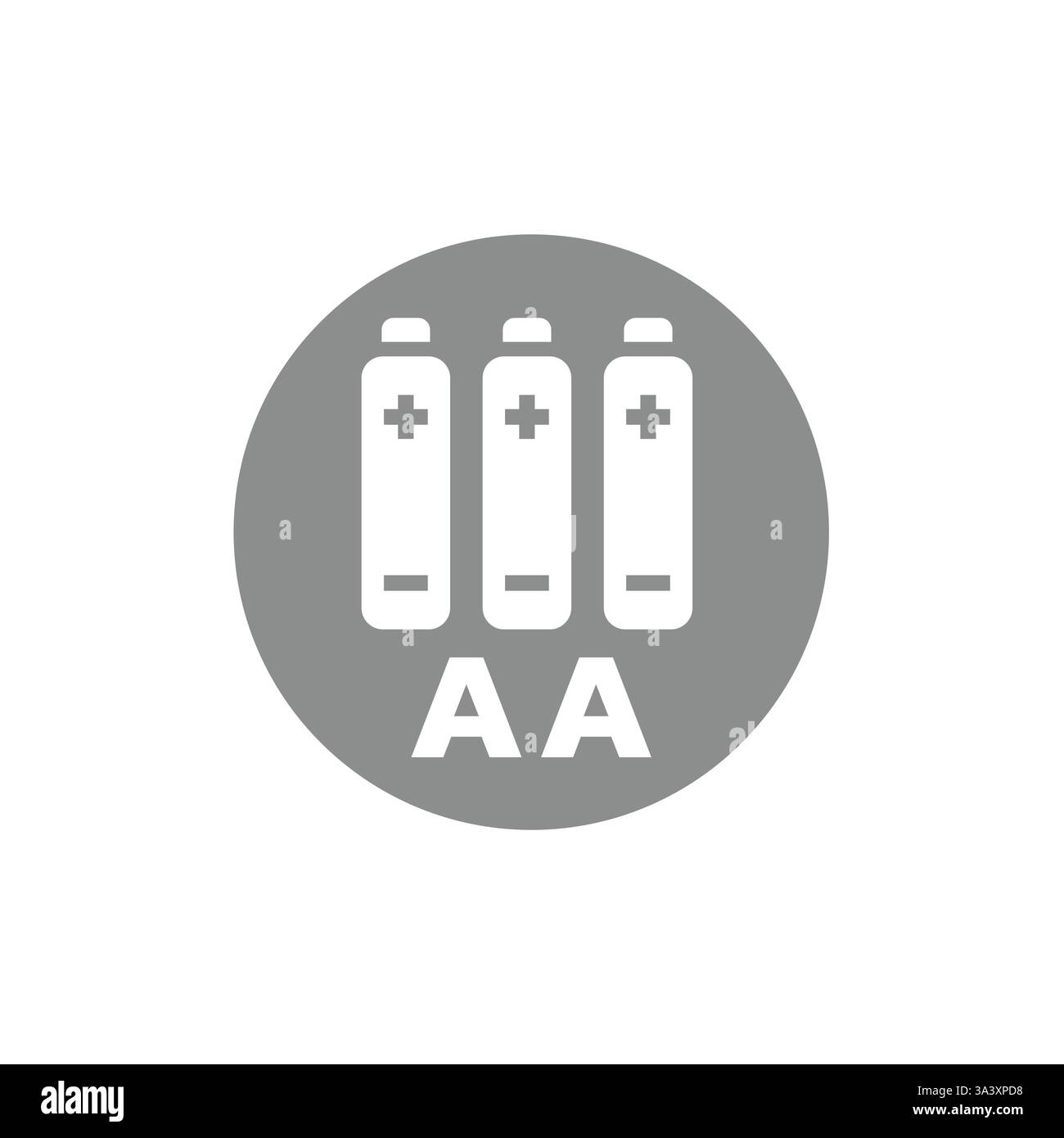 Three aa battery label. 3 batteries vector icon or sticker Stock Vector ...