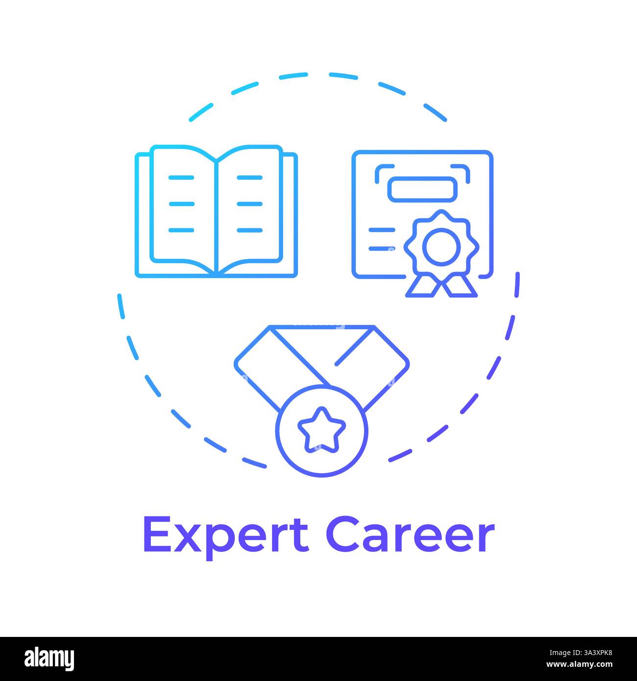 Expert career blue gradient concept icon Stock Vector Image & Art - Alamy