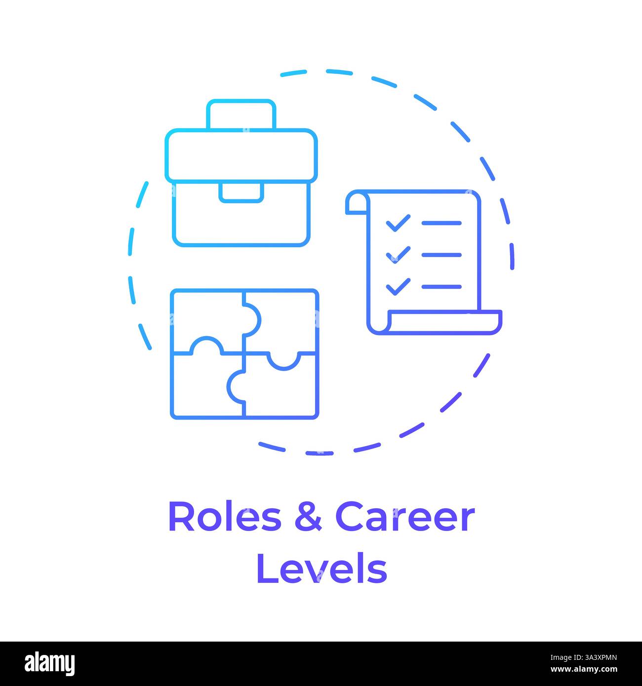 Roles and career levels blue gradient concept icon Stock Vector Image ...