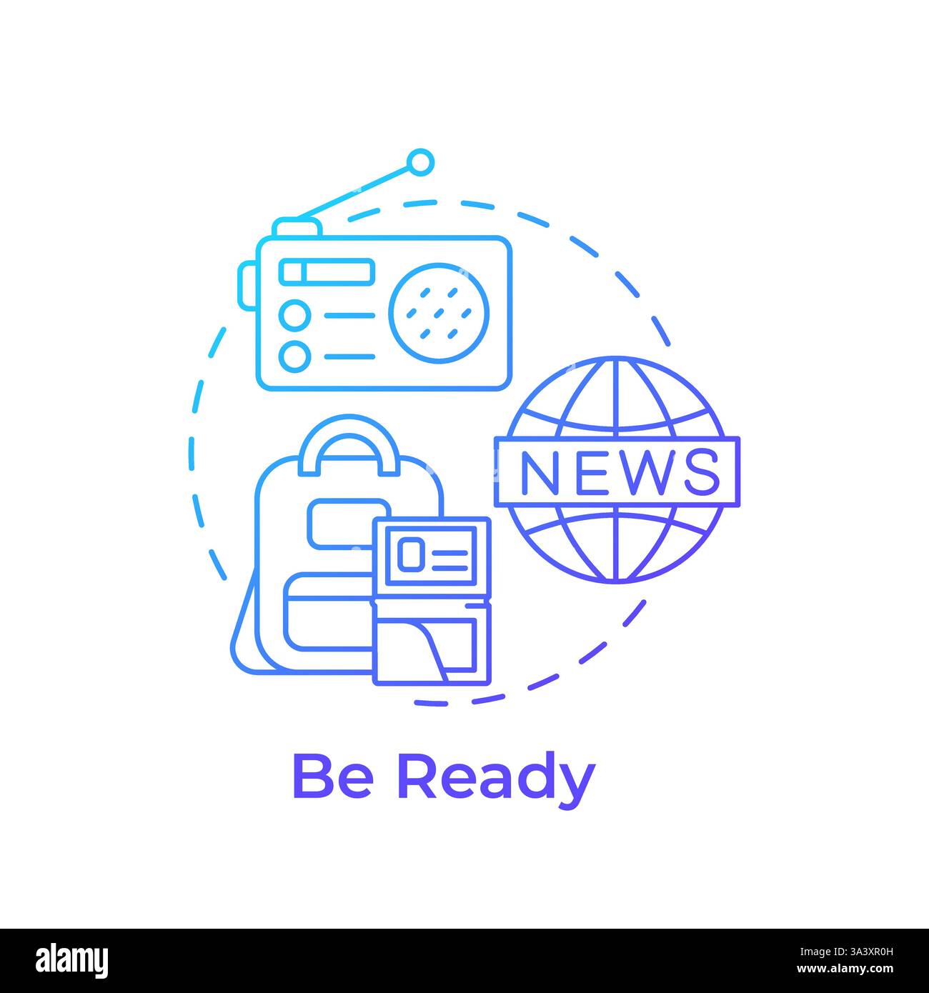 Be ready blue gradient concept icon Stock Vector Image & Art - Alamy