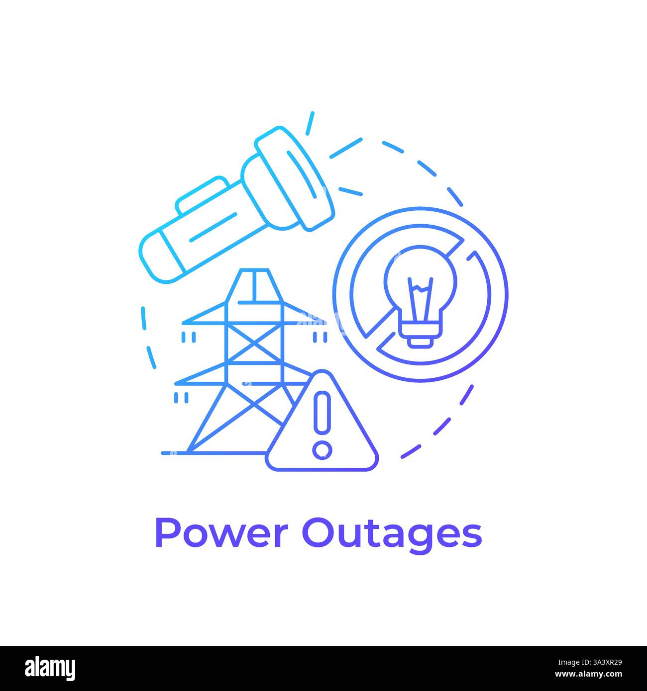 Power outages blue gradient concept icon Stock Vector Image & Art - Alamy