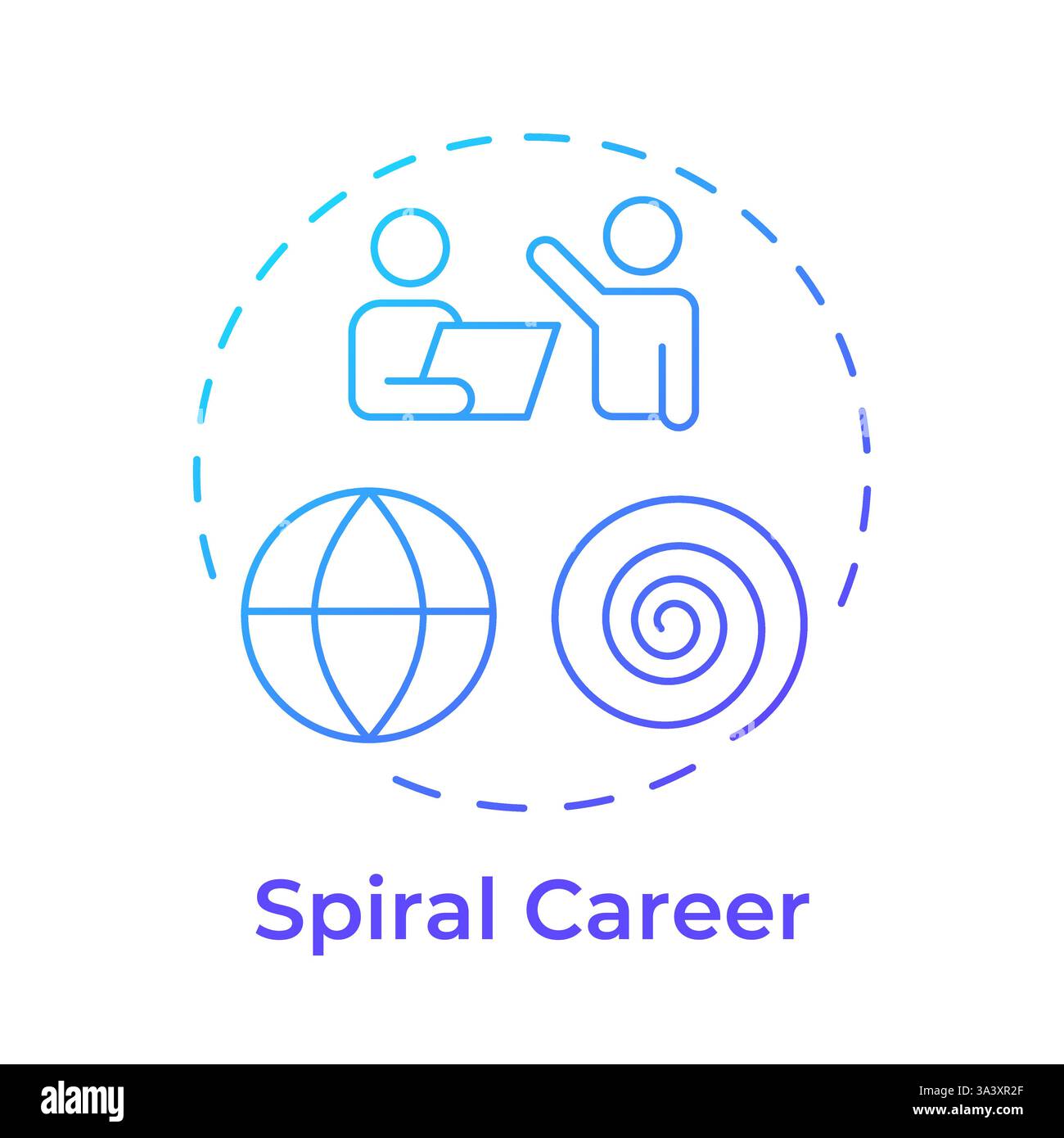 Spiral career blue gradient concept icon Stock Vector Image & Art - Alamy