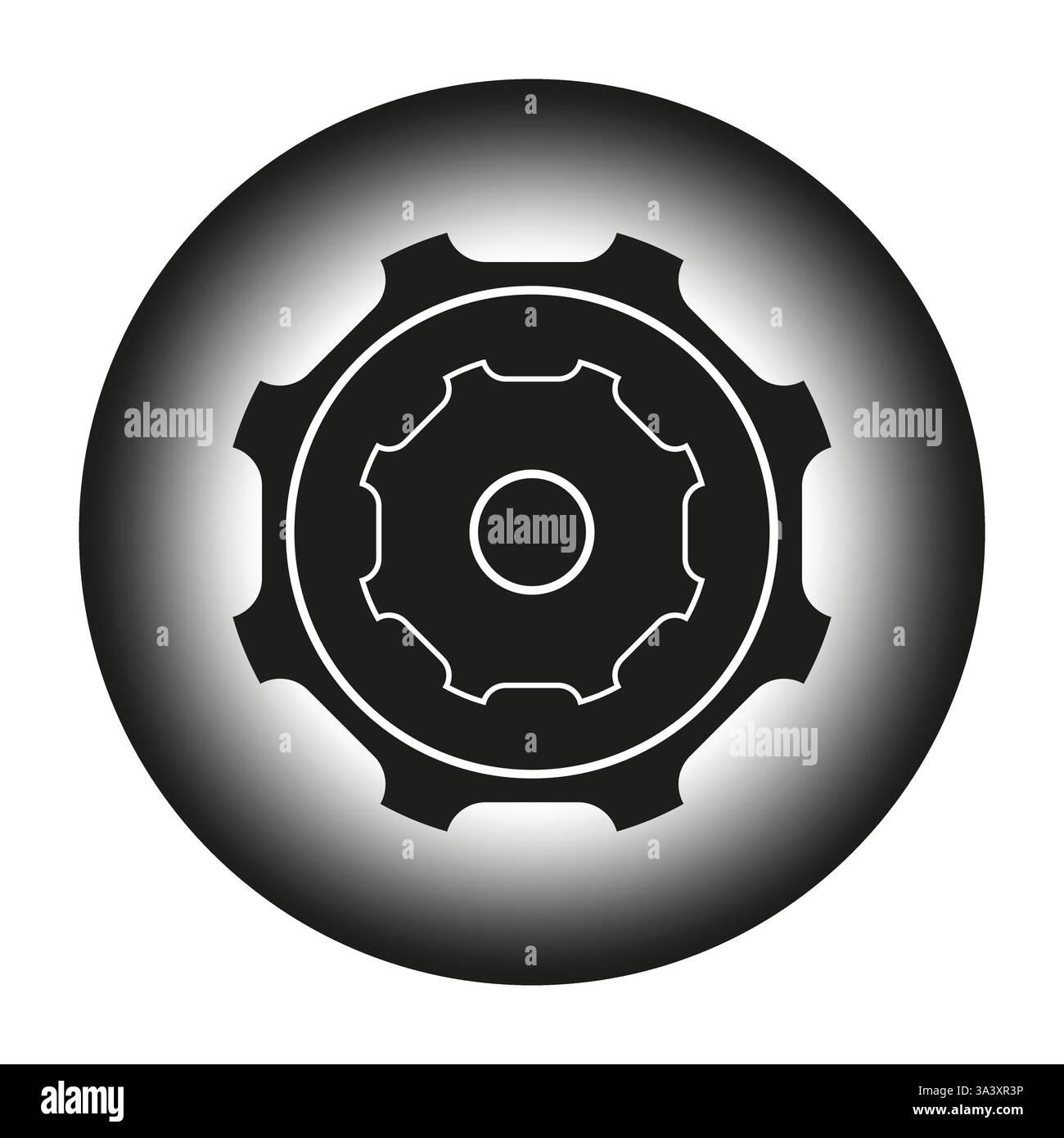 Gear icon. Industrial cog symbol. Mechanical engineering shape. Vector ...