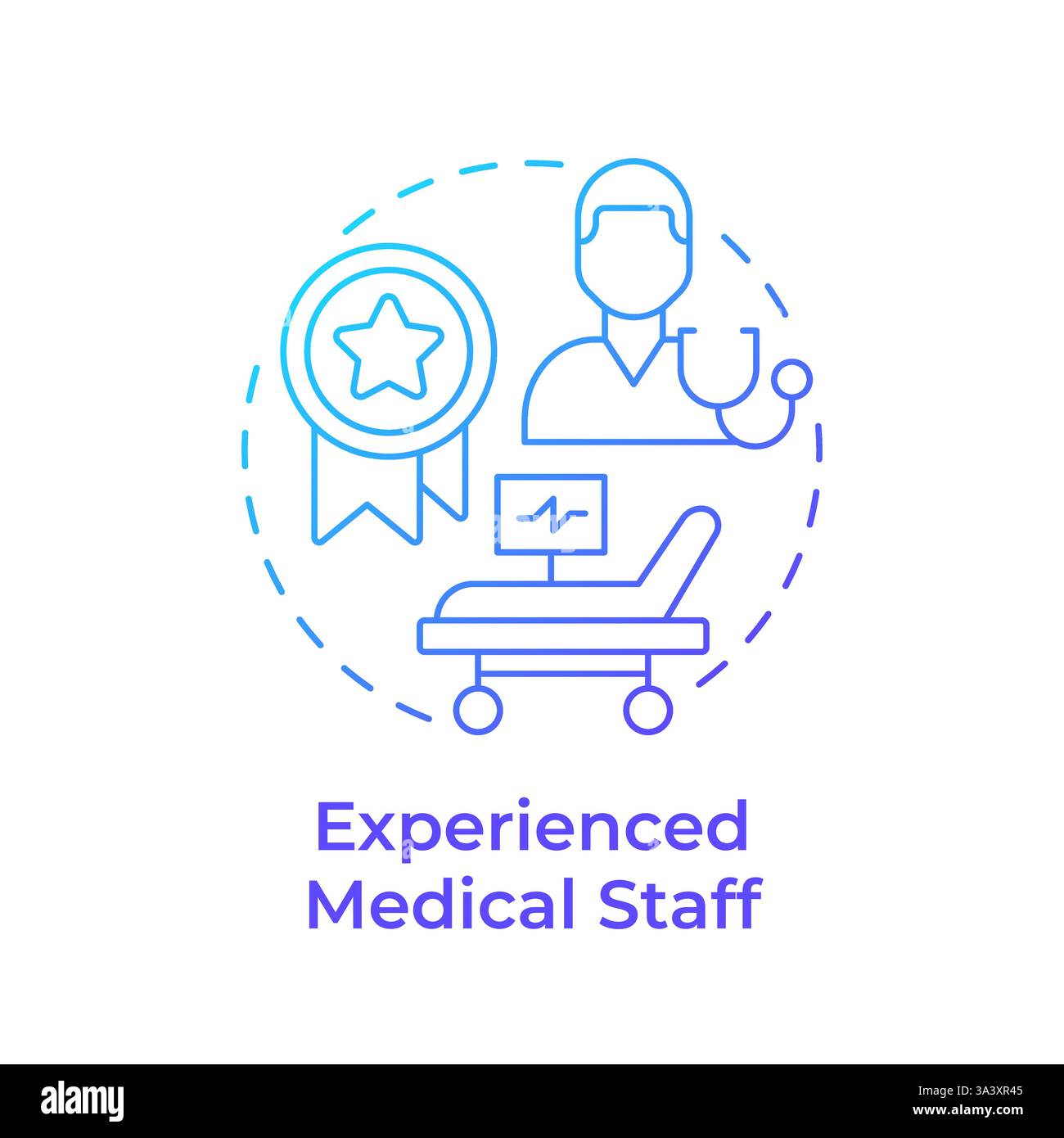 Experienced medical staff blue gradient concept icon Stock Vector Image ...