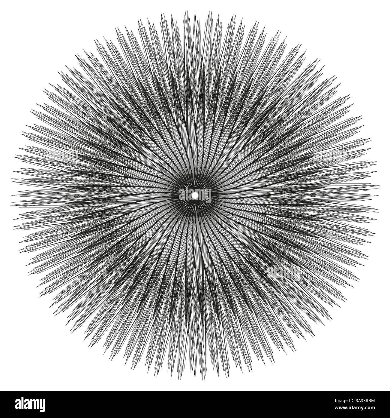 Abstract sunburst shape. Circular geometric pattern. Radiating optical ...