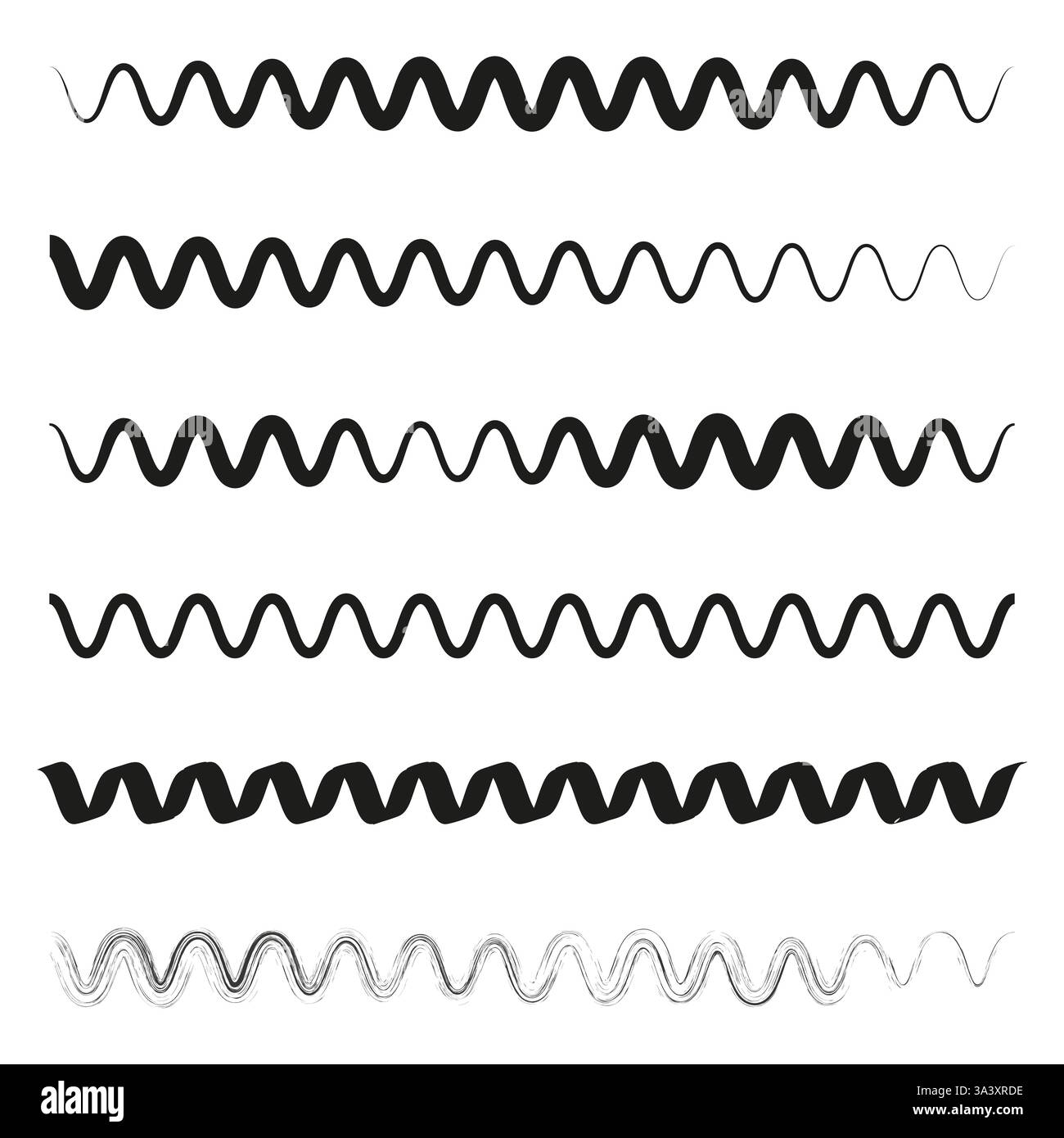 Repeating black white wave pattern hi-res stock photography and images ...