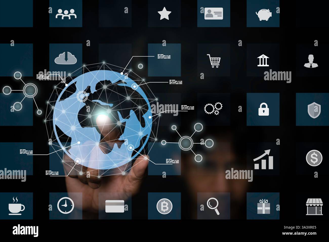 Digital transformation concept. change management, internet of things ...