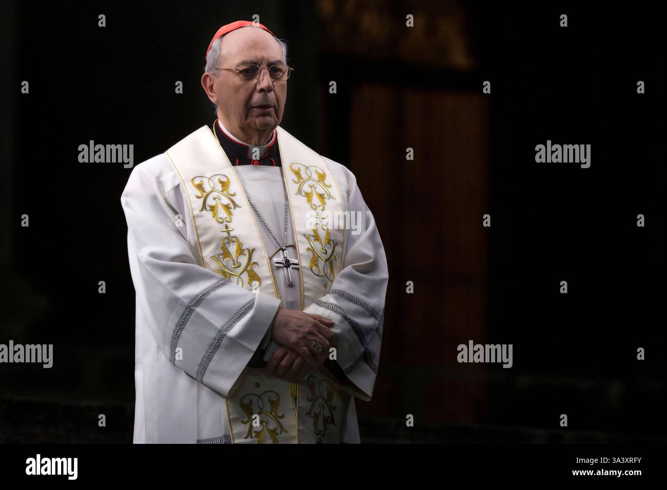 Vatican City, Vatican, 17 March 2025. Cardinal Dominique Mamberti leads ...