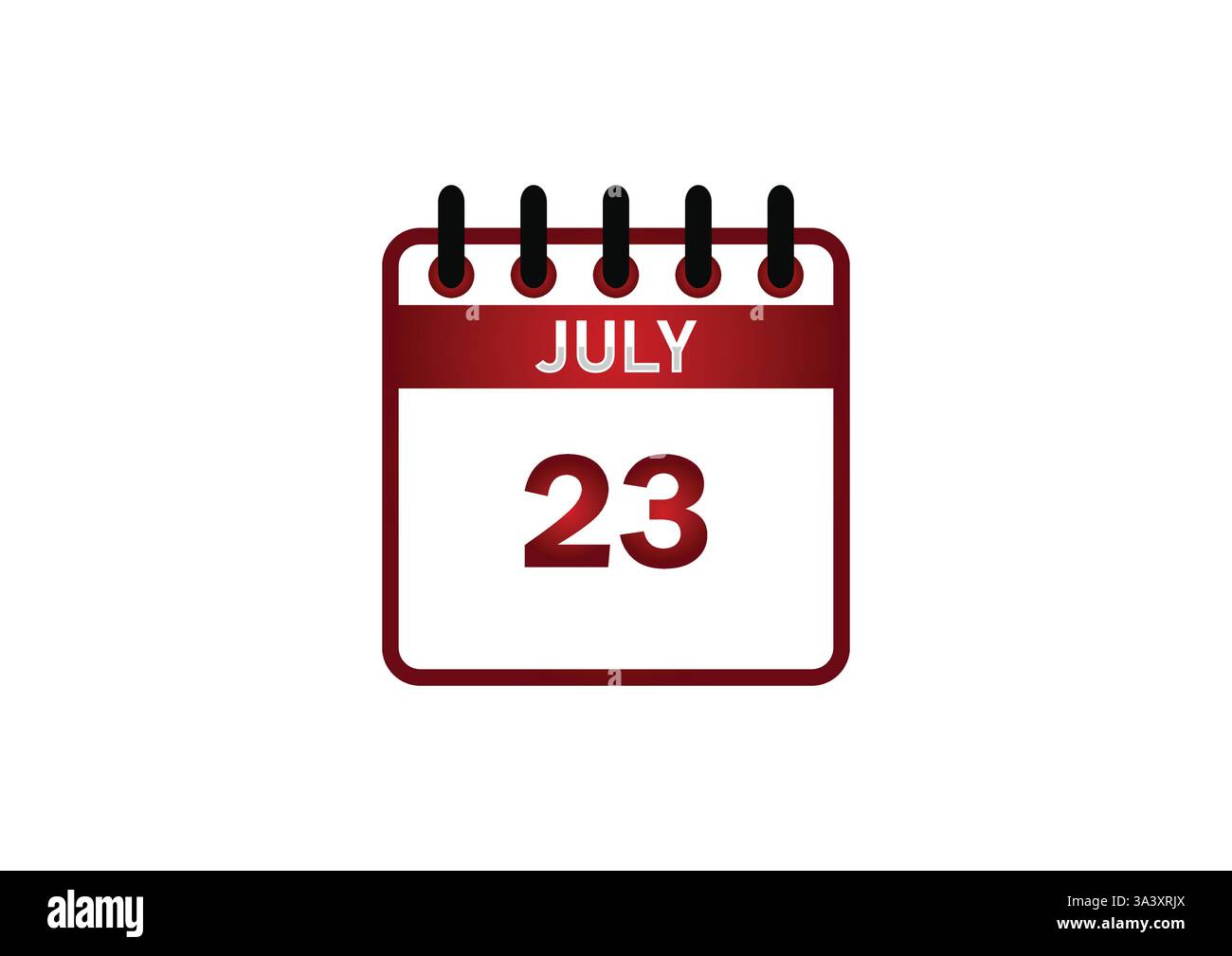 July 23 Calendar Date – Events, History and Significance Stock Vector ...
