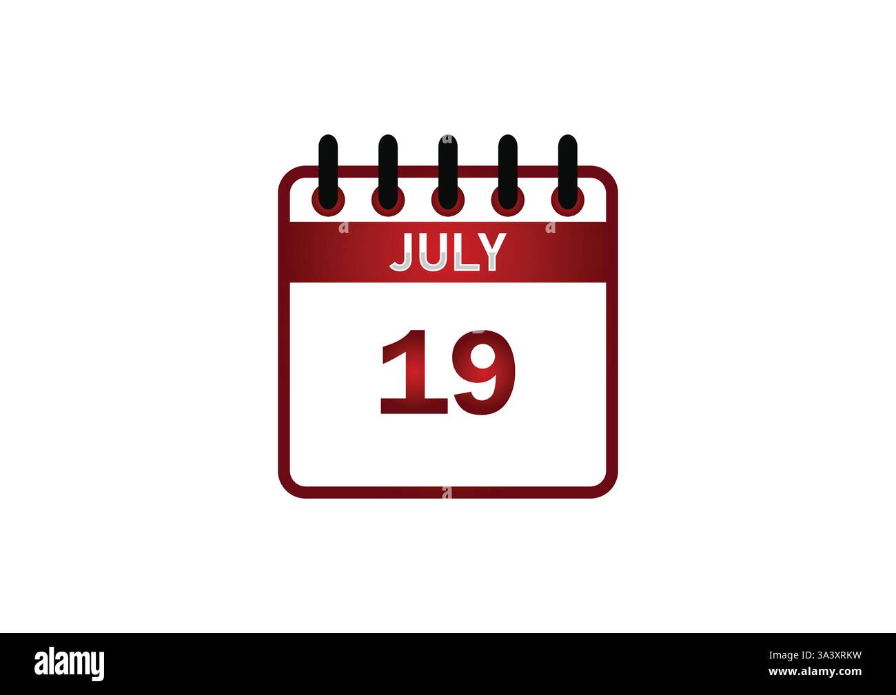 July 19 Calendar Date – Events, Facts and Significance Stock Vector ...