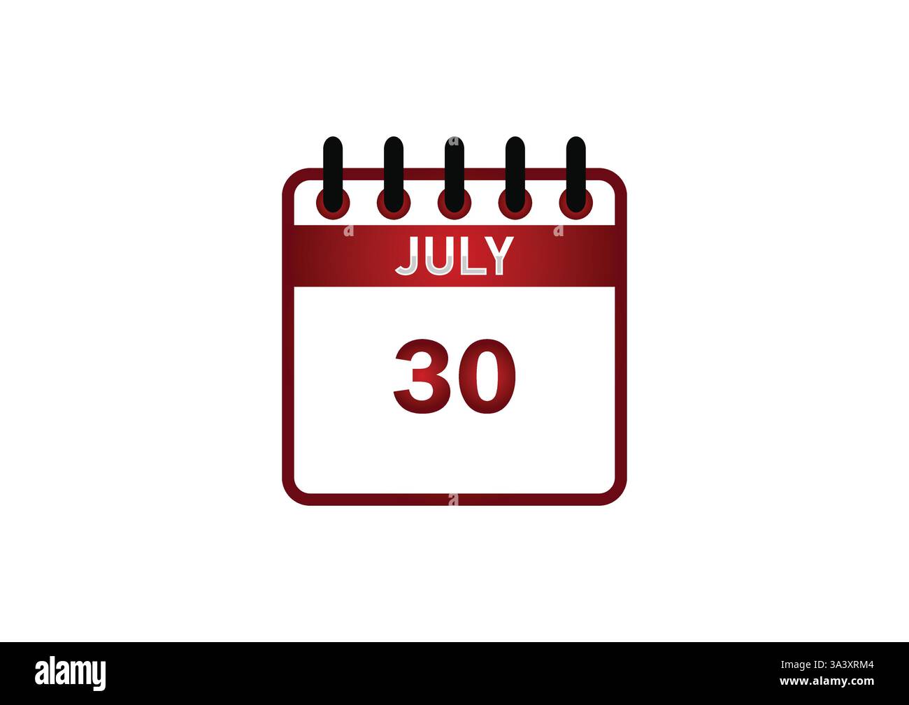 July 30 Calendar Date – Events, History and Significance Stock Vector ...