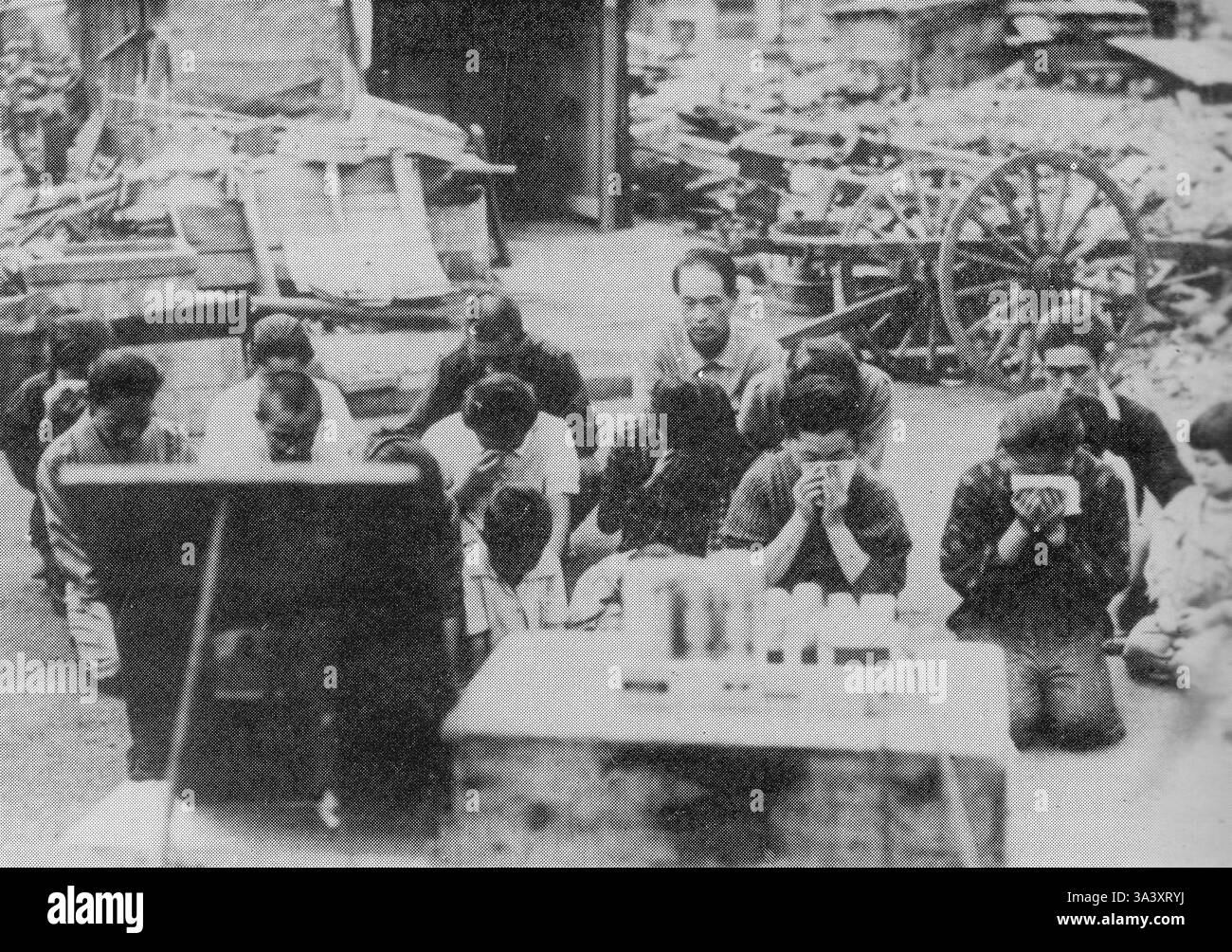 Civilians listening to the emperor's surrender broadcast, on August 15 ...