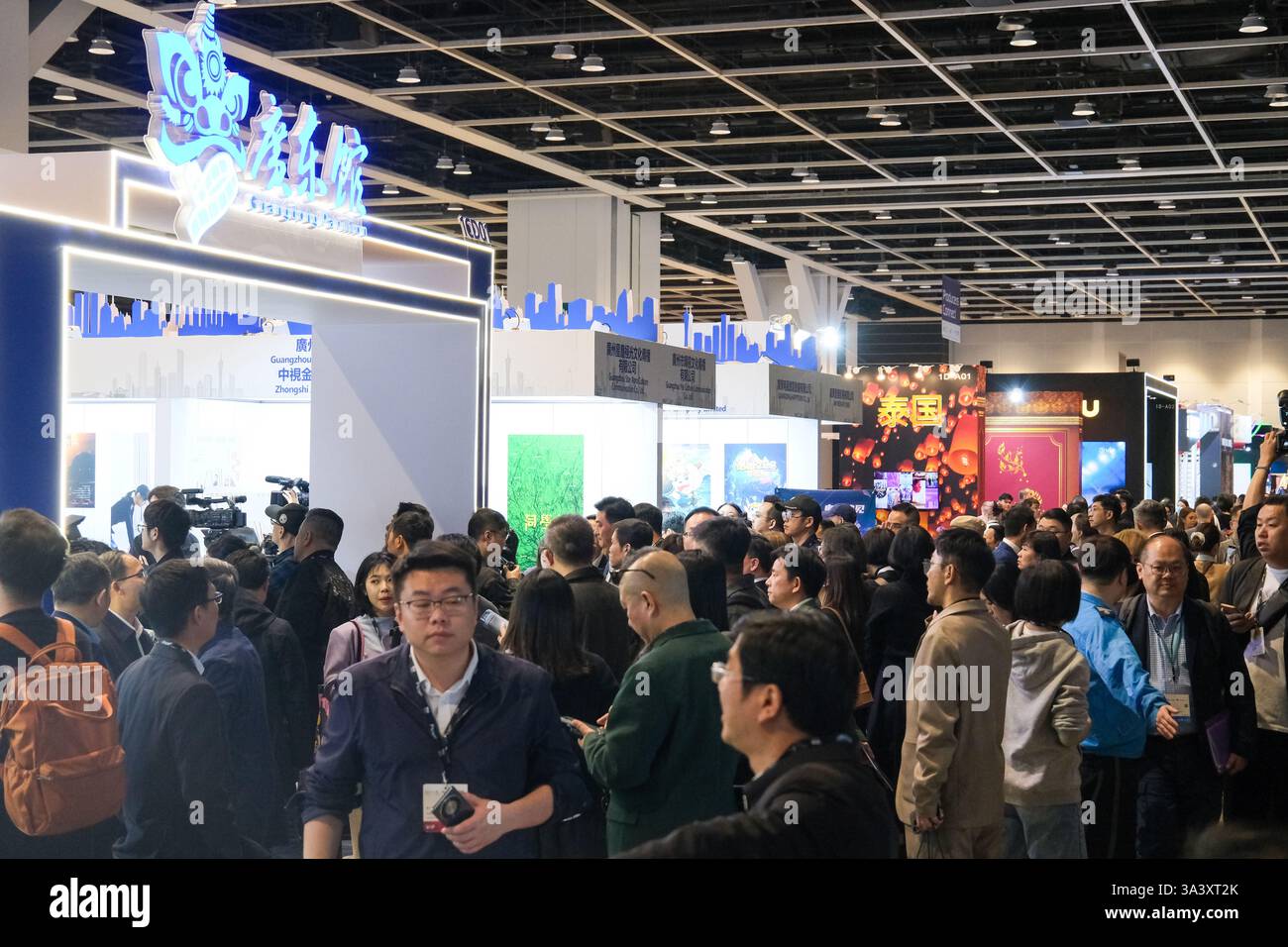Hong Kong,China.17th March 2025. People visit the pavilion of China's ...