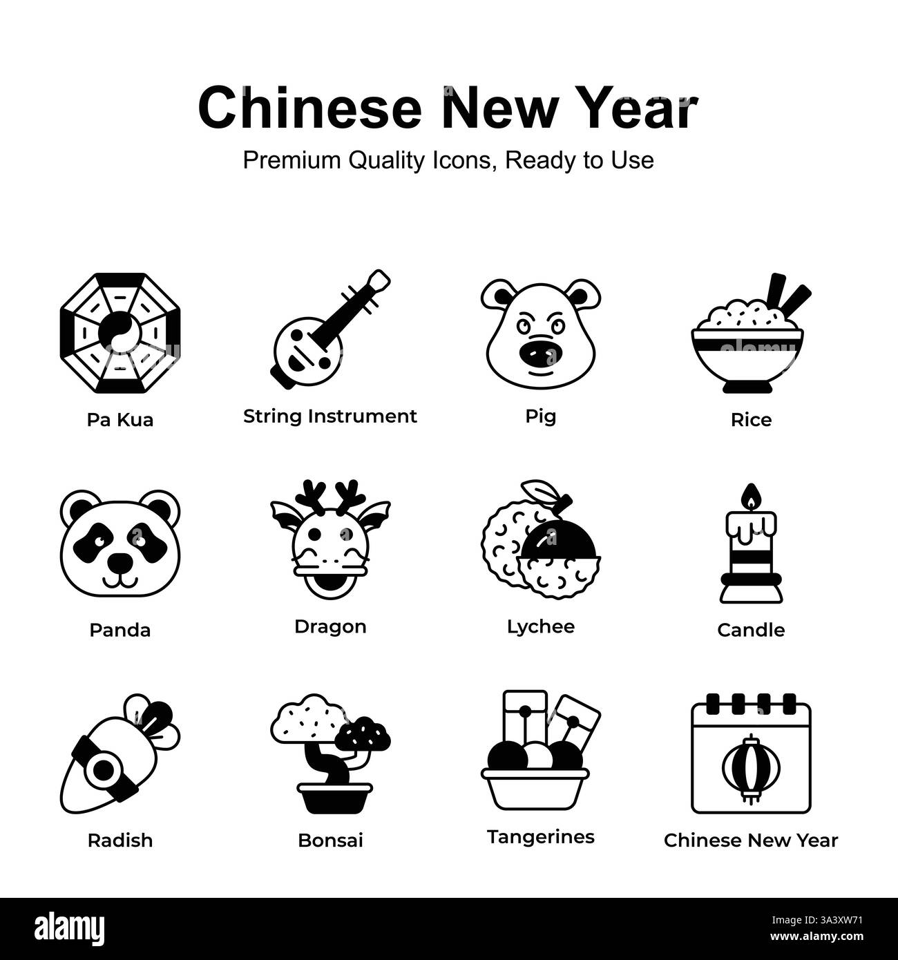 Premium quality chinese new year icons set, ready to use vectors Stock Vector Image & Art - Alamy