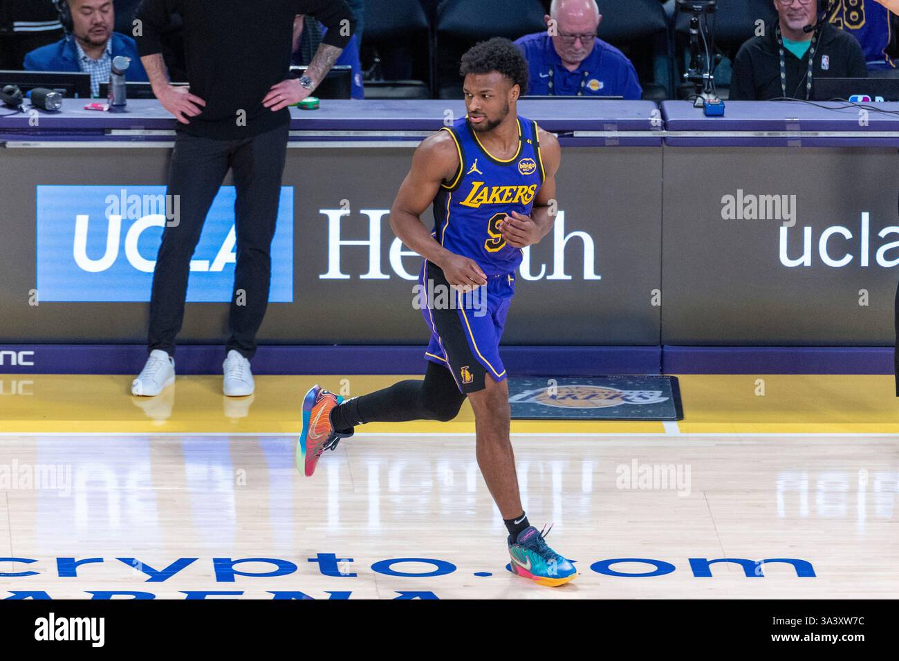 Los Angeles, United States. 17th Mar, 2025. Los Angeles Lakers' Bronny ...